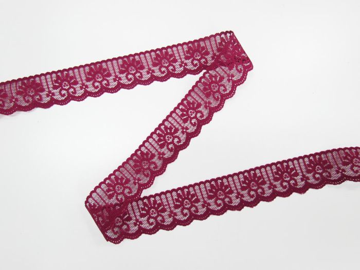 30mm Olivia Lace Trim Plum T582 Buy Fabrics Trims Online